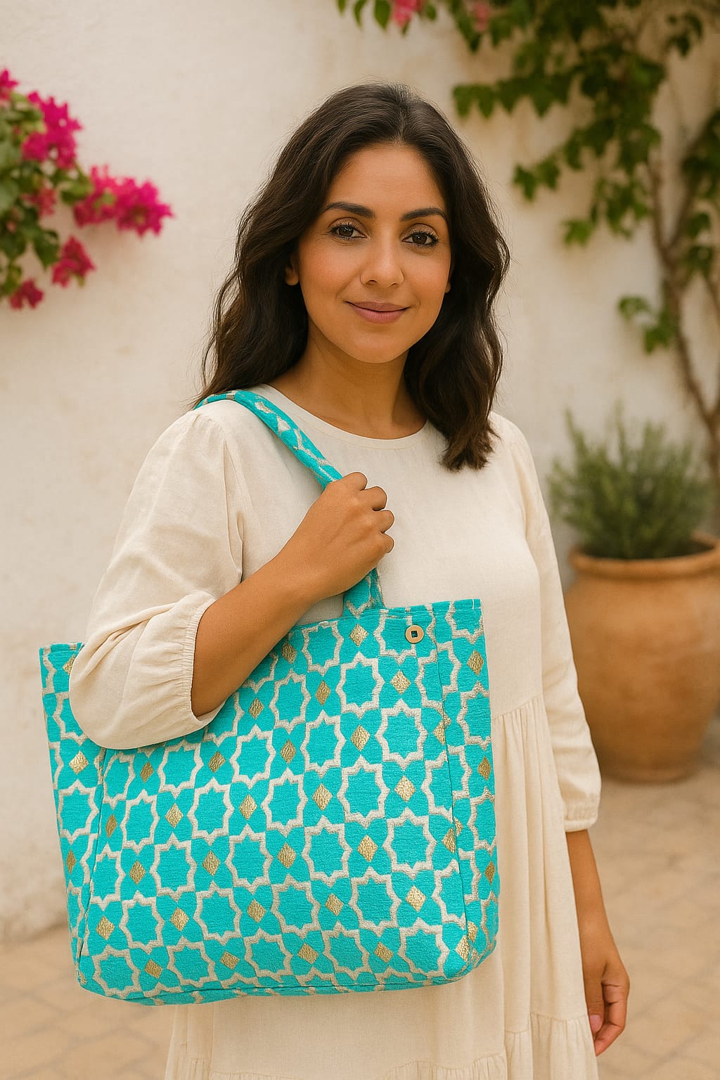 Cabas Marrakech artisanal fait a la main - Sook Bohème